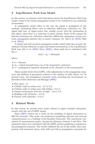 Towards 802.11g Signal Strength Estimation in an Industrial Environment: a Practical Study | PDF