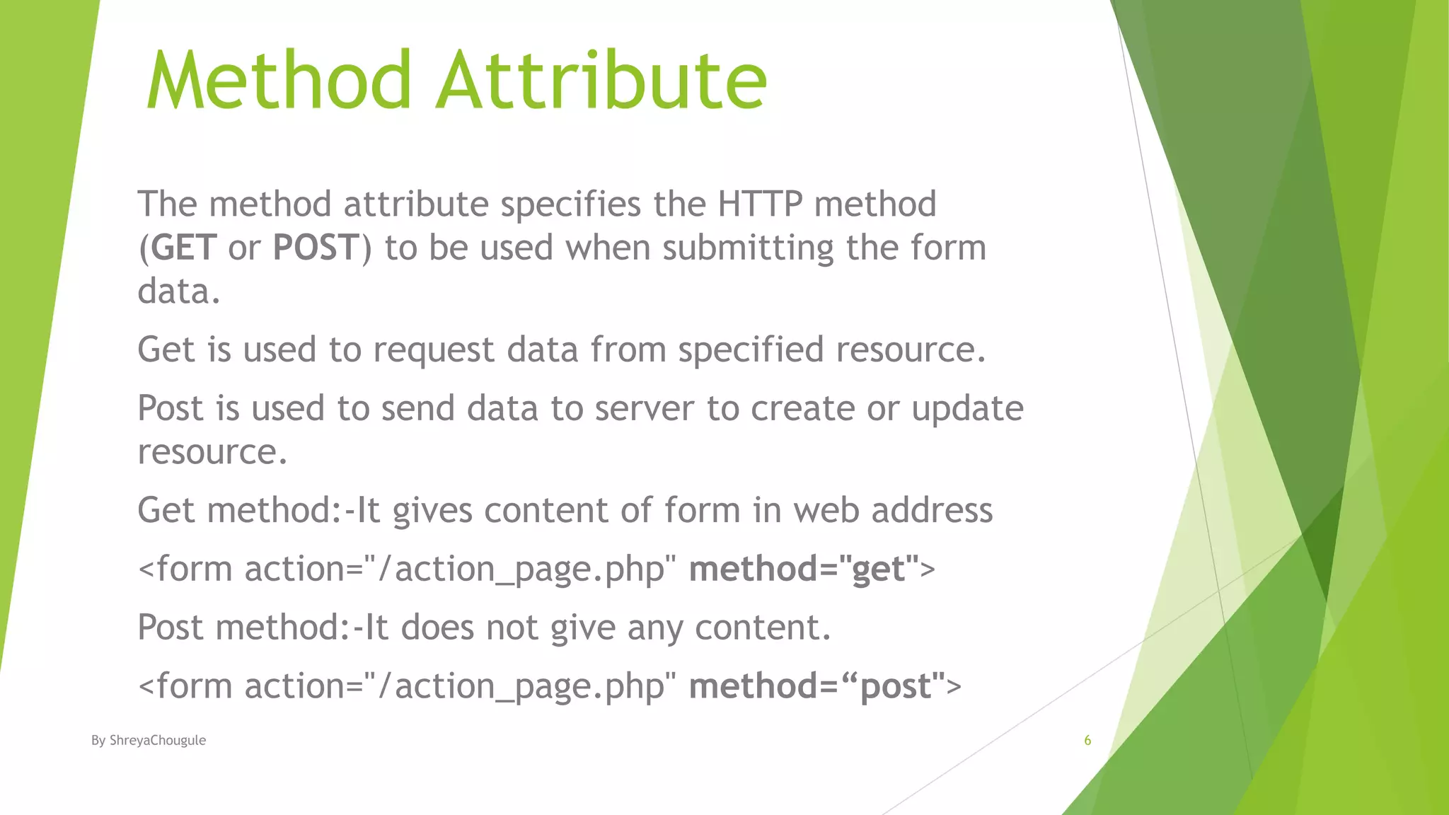 Html form tag | PPTX