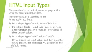 Html form tag | PPTX