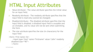 Html form tag | PPTX