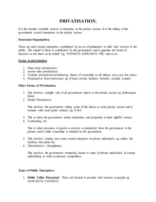 PRIVATISATION. | PDF