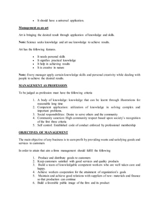 ORGANIZATION AND MANAGEMENT OF A BUSINESS | PDF