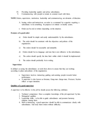 ORGANIZATION AND MANAGEMENT OF A BUSINESS | DOCX