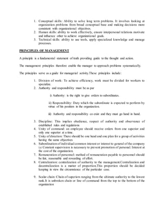 ORGANIZATION AND MANAGEMENT OF A BUSINESS | PDF