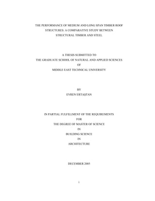 the performance of medium and long span timber roof structure | PDF