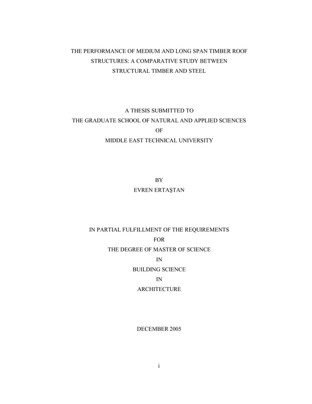 the performance of medium and long span timber roof structure | PDF ...