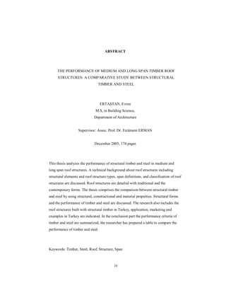 the performance of medium and long span timber roof structure | PDF