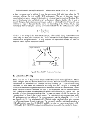 THE PERFORMANCE OF CONVOLUTIONAL CODING BASED COOPERATIVE COMMUNICATION: RELAY | PDF