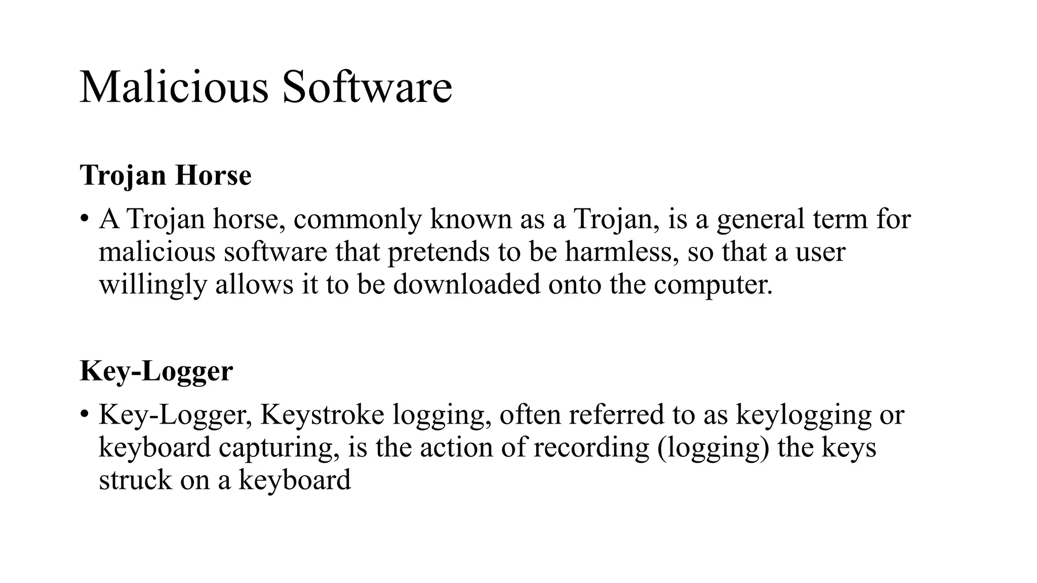 Malicious software and software security | PPTX