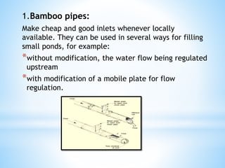 Types and uses of pumps and pipes in aquaculture farm and hatchery | PPTX