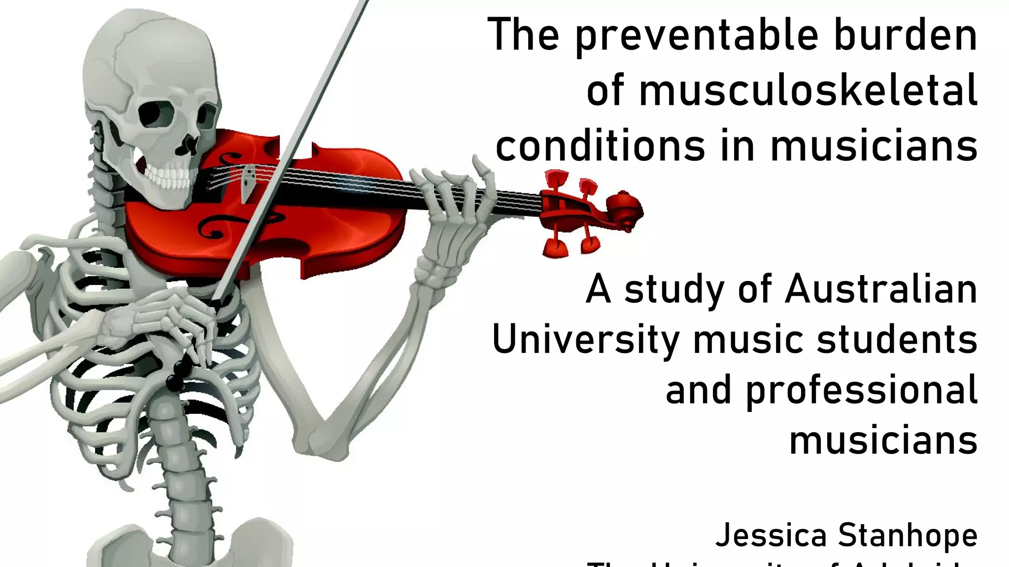 The preventable burden of Musculoskeletal conditions in musicians | PDF