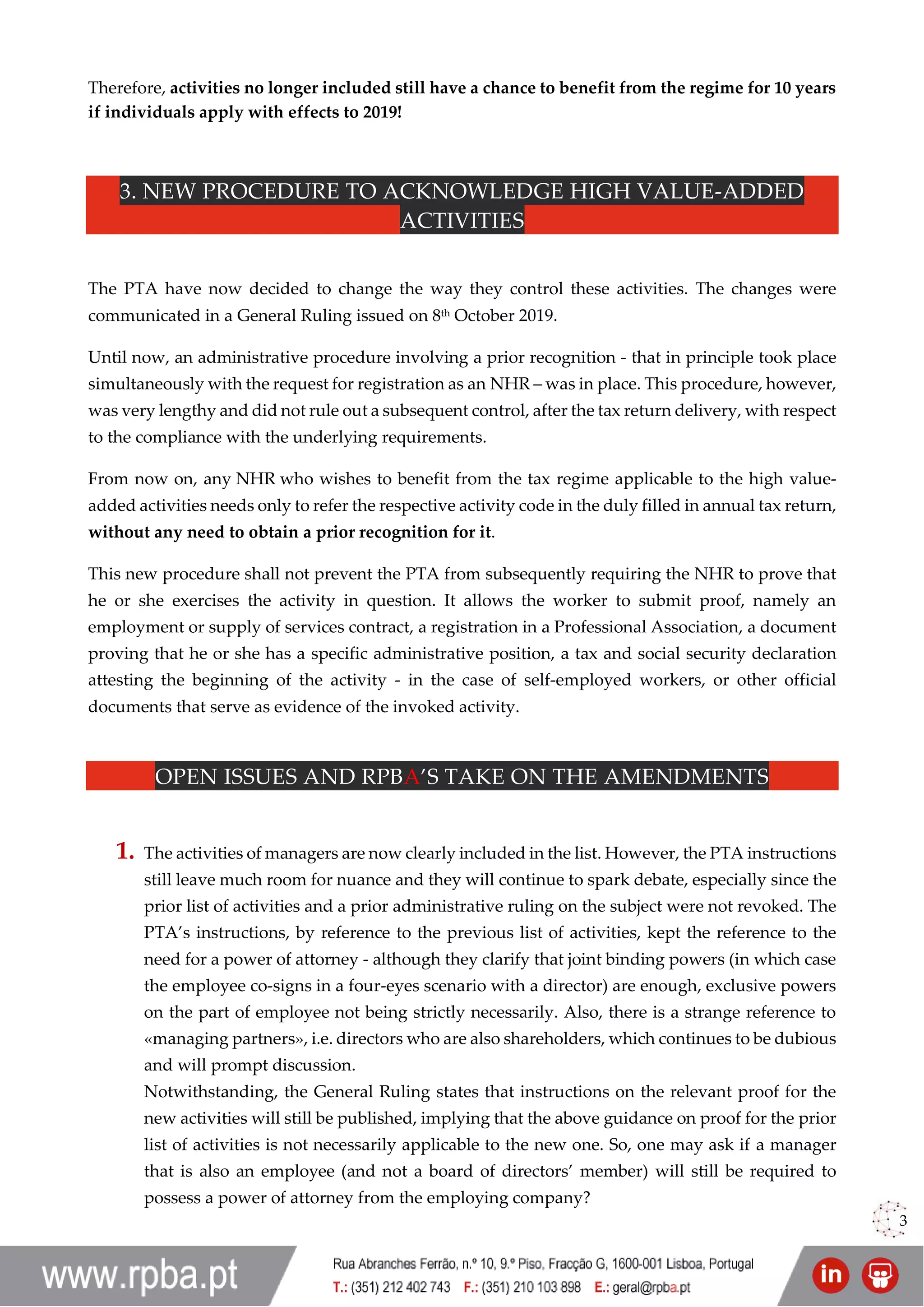 NHR regime update | PDF