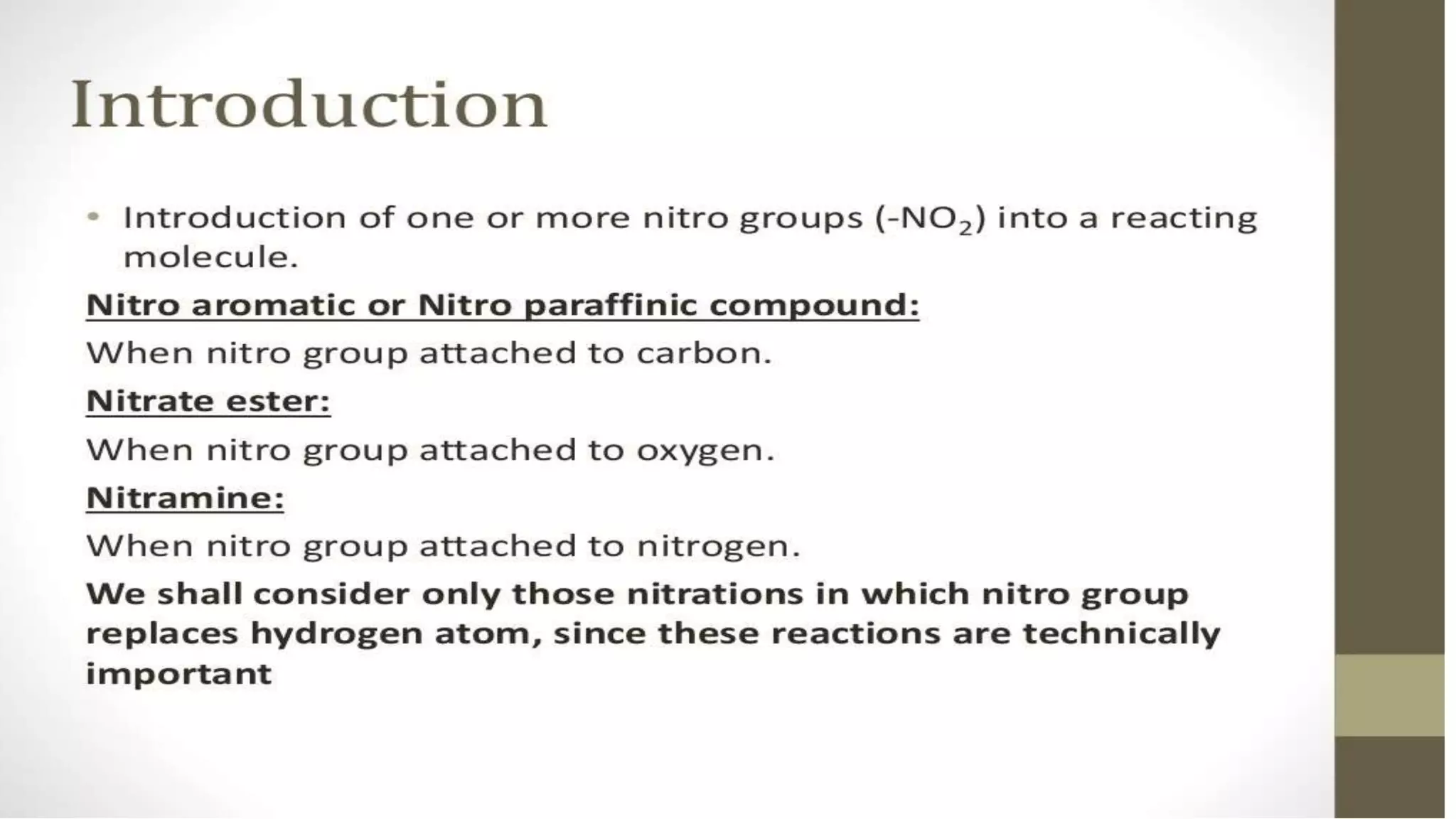 Nitration as per M.pharm syllabus of PCI | PPTX