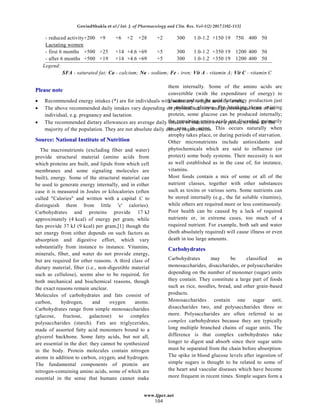 Nutrition Plan to promote health & prevent diseases | PDF | Chemistry ...