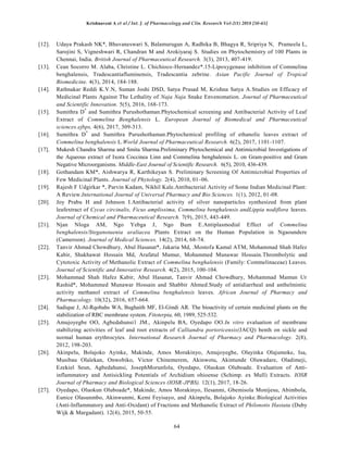 In Vitro Anti Inflammatory and Anti Arthritic Activity of Commelina ...