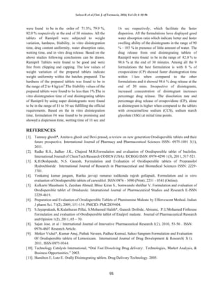 Formulation and evaluation of porous tablets of Ramipril Hydrochloride ...