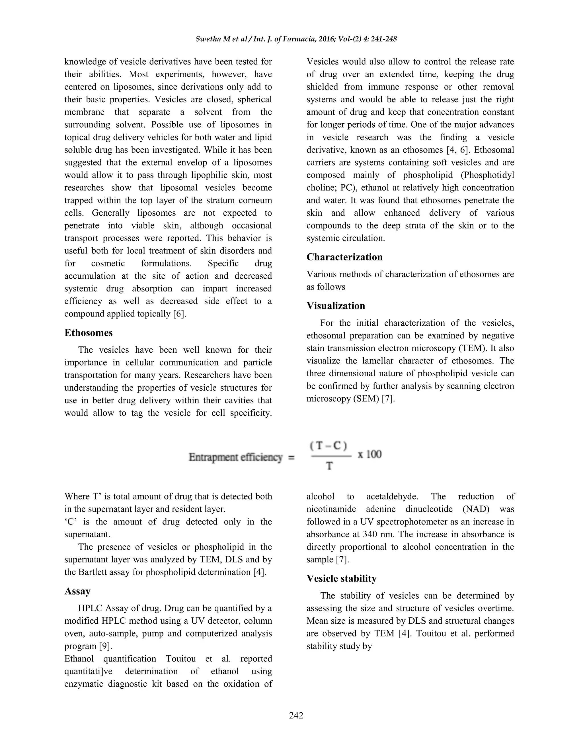 Formulation and evaluation of ciclopirox using ethosomal gel | PDF