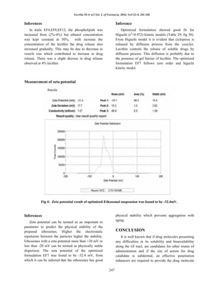 Formulation and evaluation of ciclopirox using ethosomal gel | PDF