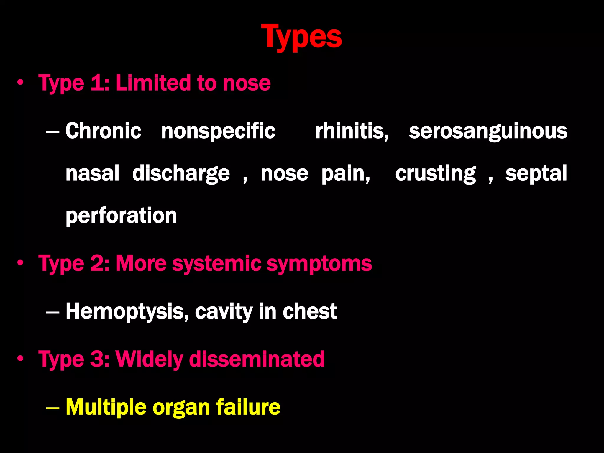 Granulomatous diseases of nose | PPT