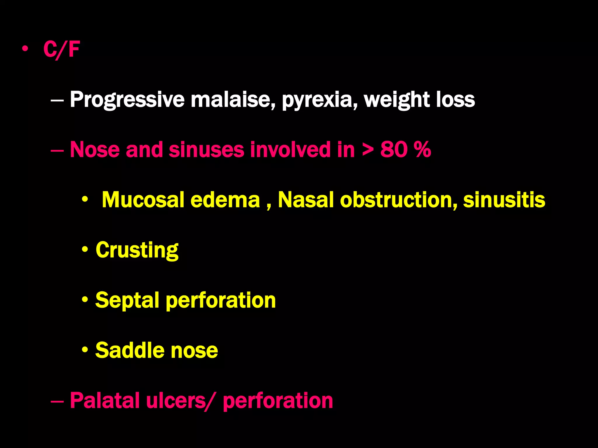 Granulomatous diseases of nose | PPT