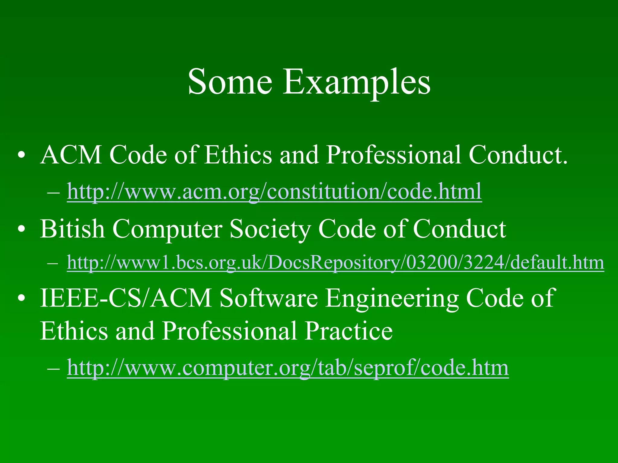 professional ethics in_computing | PPT