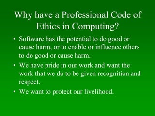 professional ethics in_computing | PPT