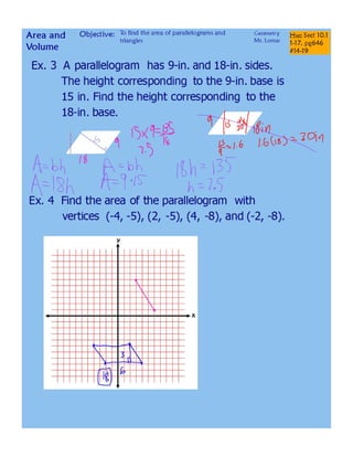 10 1 areas of parallelograms and triangles | PDF | Physics | Science