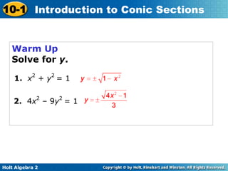 10-1 Intro to Conic Sections- class.ppt