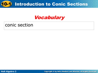 10-1 Intro to Conic Sections- class.ppt