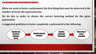 10.8 factoring using the distributive property | PPTX