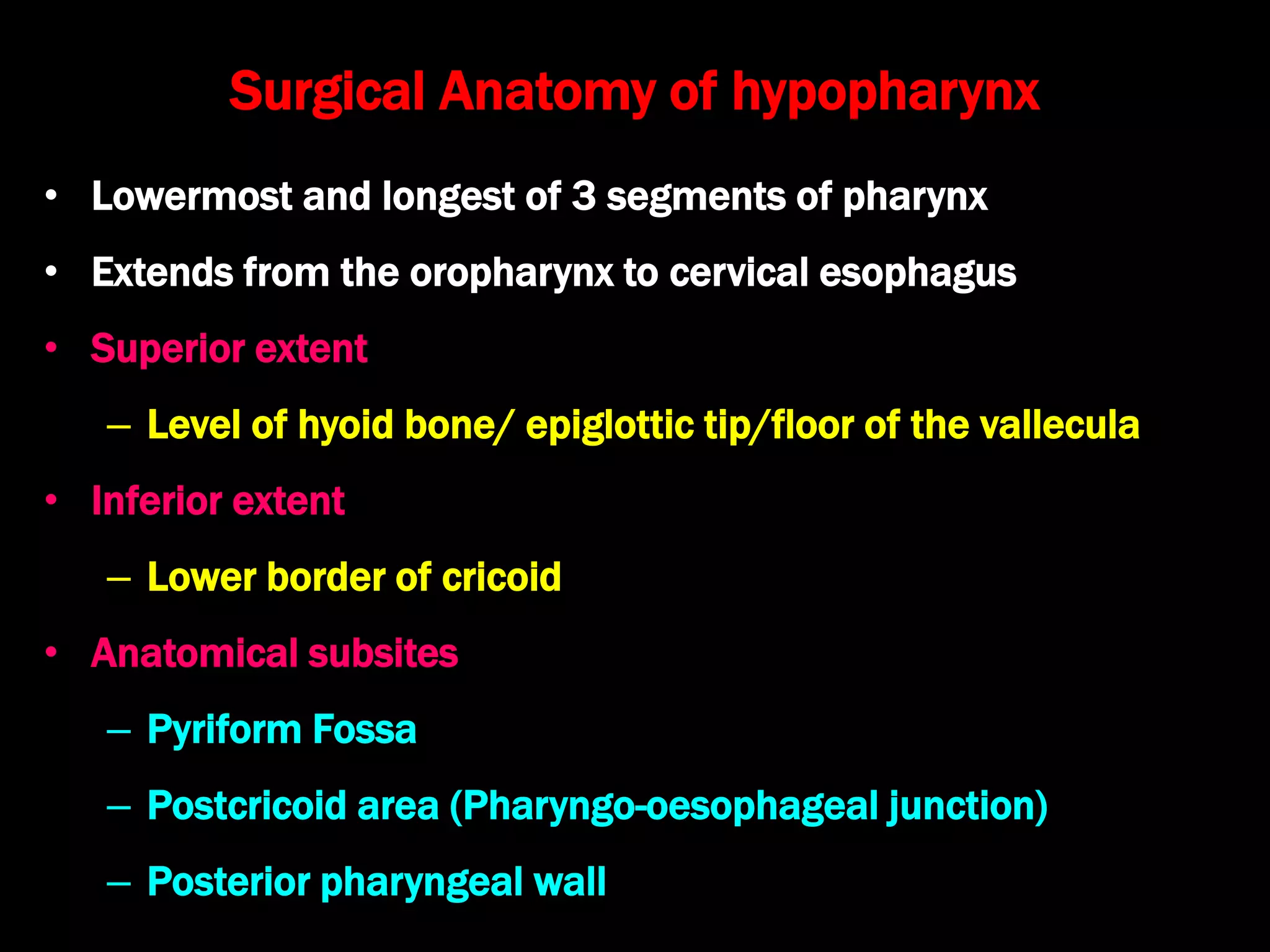 Carcinoma of hypopharynx | PPT