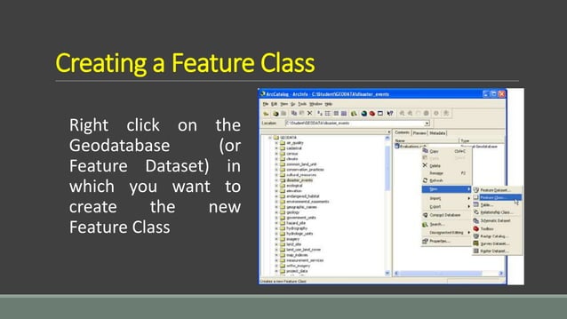 Creating a feature class | PPT