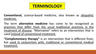 Alternative system of medicine in Psychiatry | PPTX