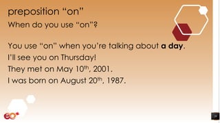 prepositions of place and time | PDF
