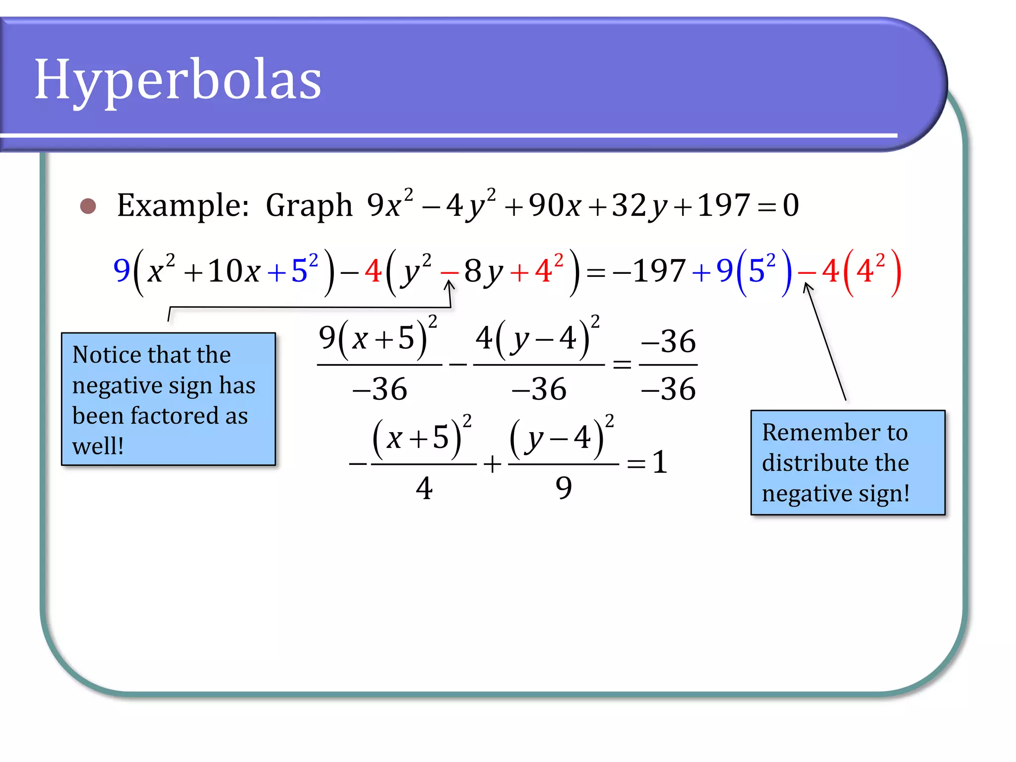 10.3 Hyperbolas | PPT