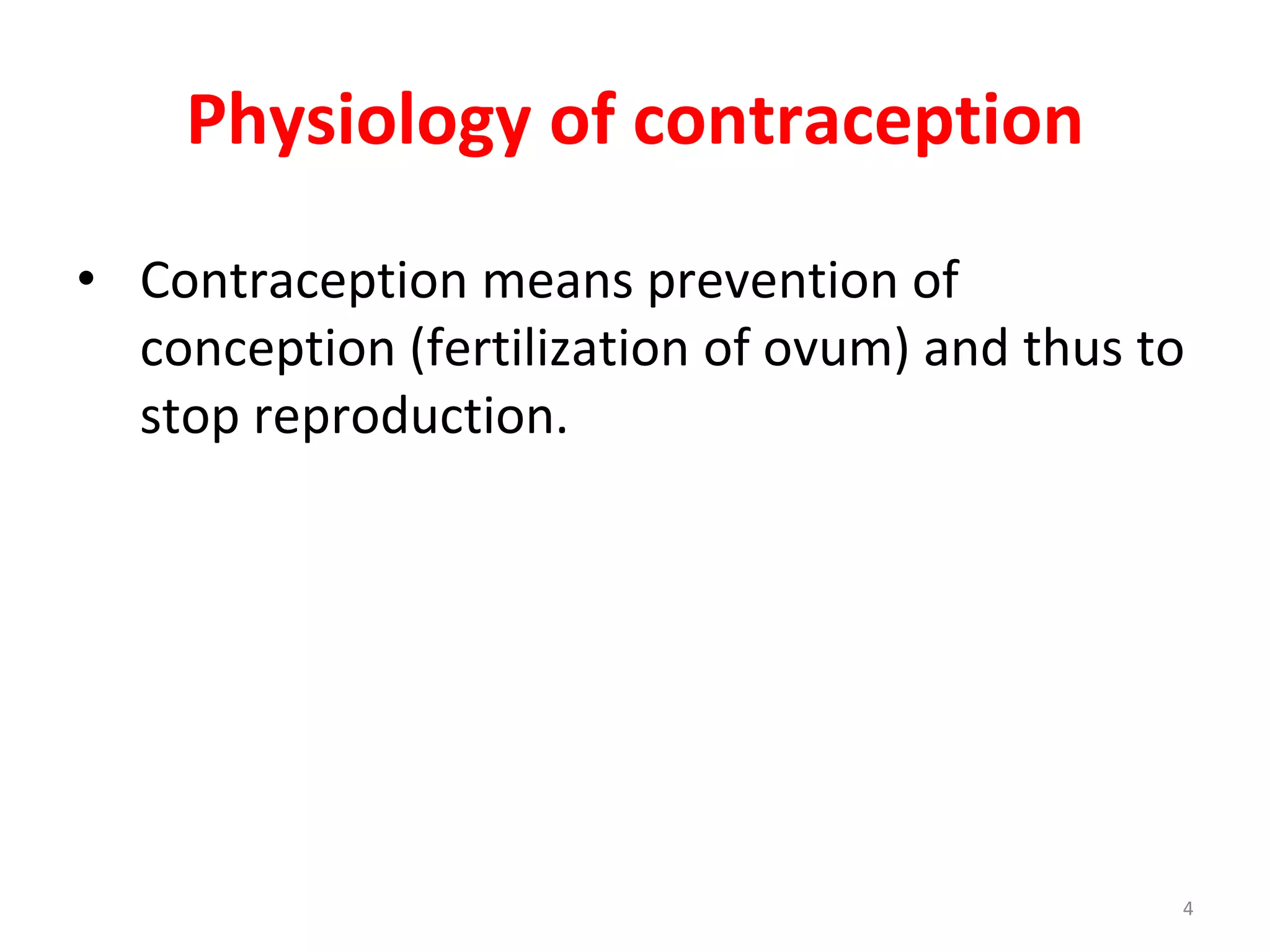 PHYSIOLOGY OFCONTRACEPTION | PPTX