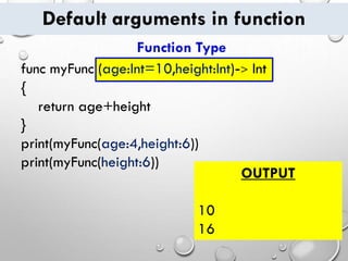 10. funtions and closures IN SWIFT PROGRAMMING | PDF | Programming Languages | Computing