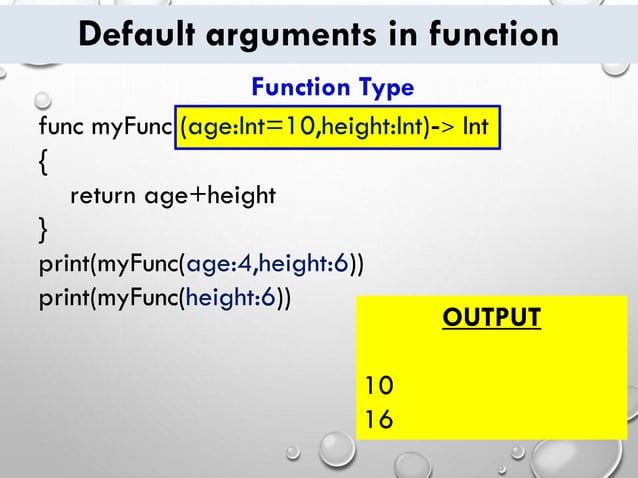 10. funtions and closures IN SWIFT PROGRAMMING | PPT