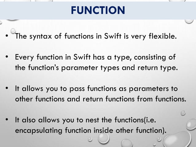 10. funtions and closures IN SWIFT PROGRAMMING | PPT