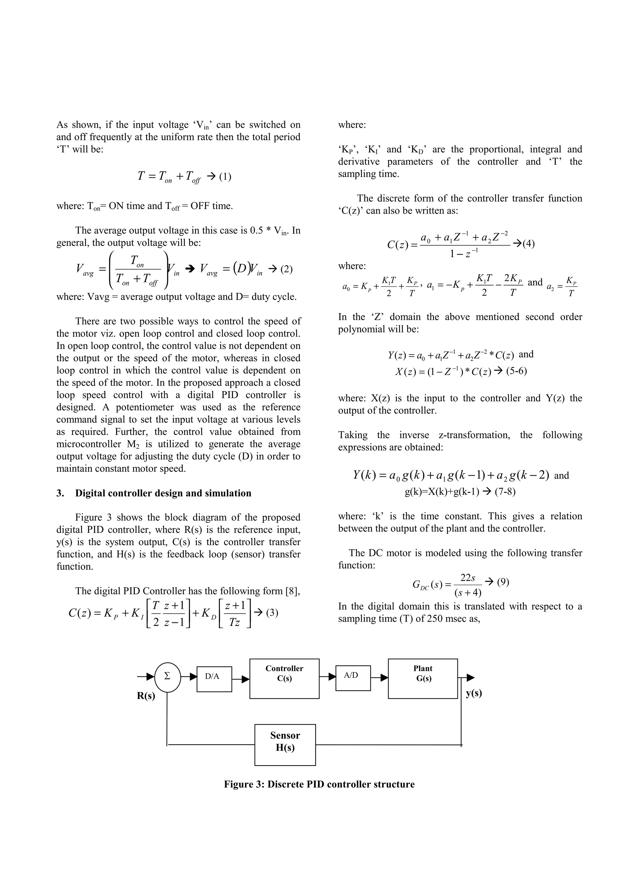 A PID Controller for Real-Time DC Motor Speed Control using the C505C ...
