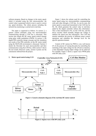 A PID Controller for Real-Time DC Motor Speed Control using the C505C Microcontroller | PDF