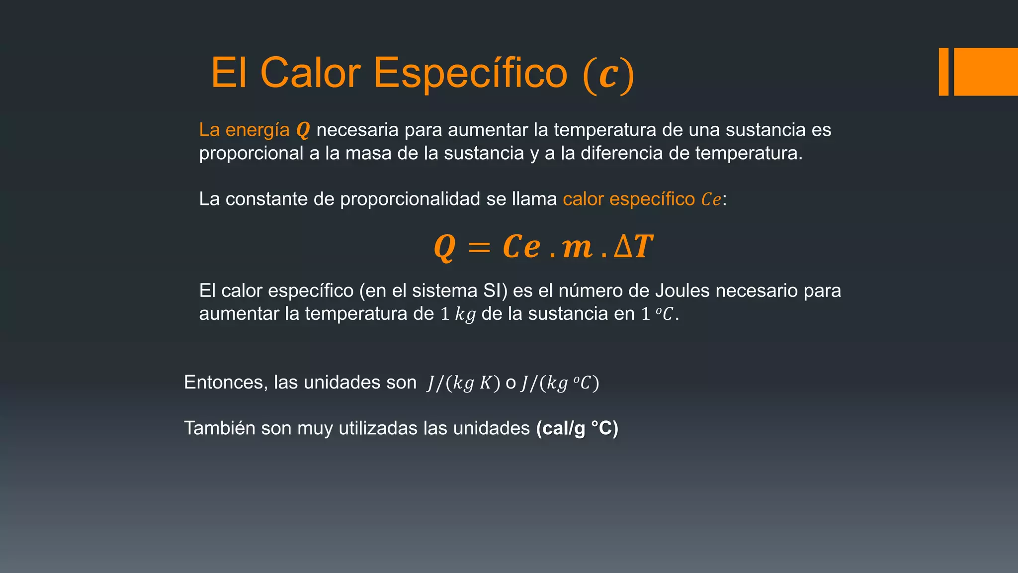 Conservacion de la energia - energia calorifica | PPT