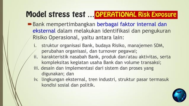 Model Stress Testing pada OPERATIONAL Risk Exposure_ Materi Training | PDF