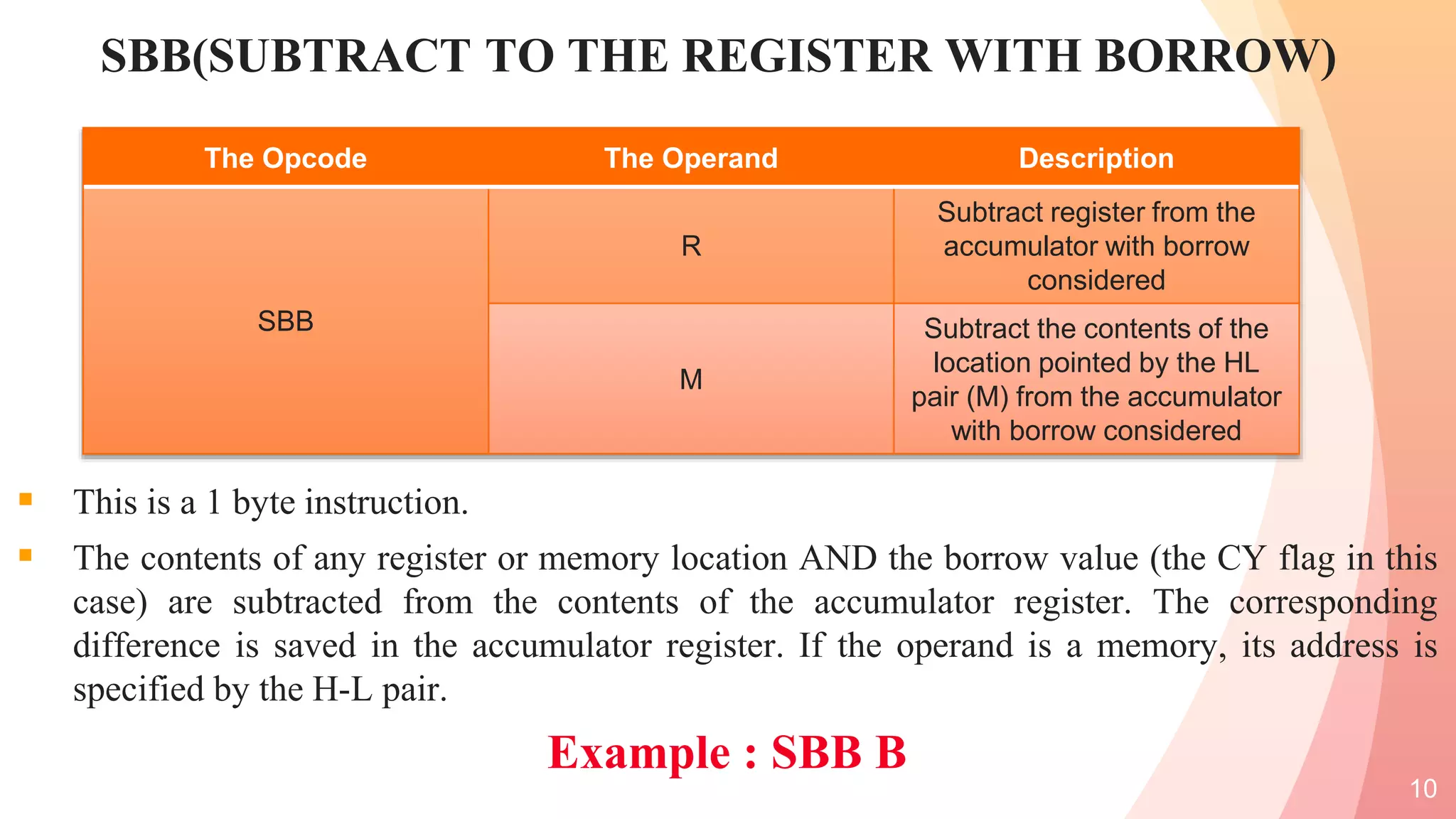 Arithmetic Operations In 8085 Microprocessor Pptx Programming