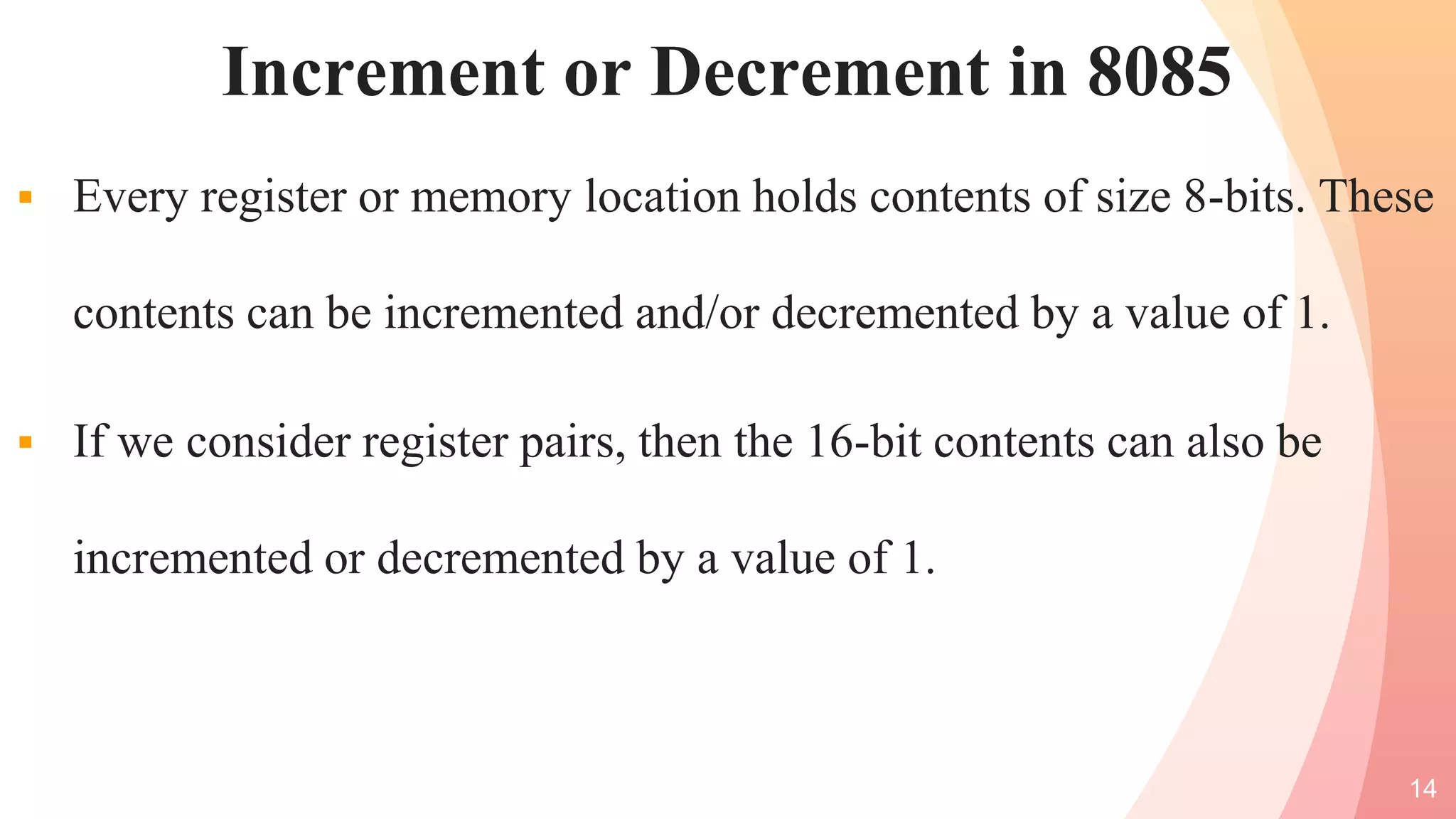 ARITHMETIC OPERATIONS IN 8085 MICROPROCESSOR | PPTX
