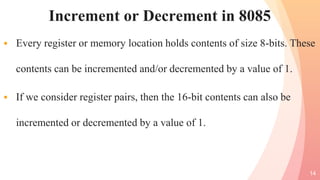 ARITHMETIC OPERATIONS IN 8085 MICROPROCESSOR | PPTX | Programming Languages | Computing