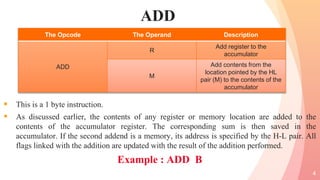 ARITHMETIC OPERATIONS IN 8085 MICROPROCESSOR | PPTX