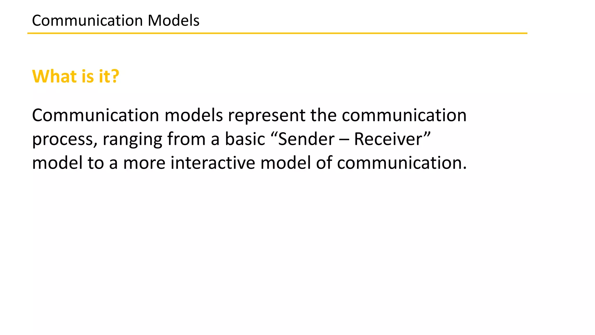 10.1 Communication Models | PPT