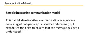 10.1 Communication Models | PPT