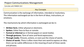 10.0 Project Communications Management Overview | PPT